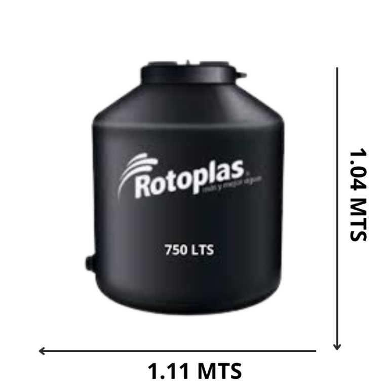 Rotoplas 750 lts negro bicapa – Tinacos Honduras