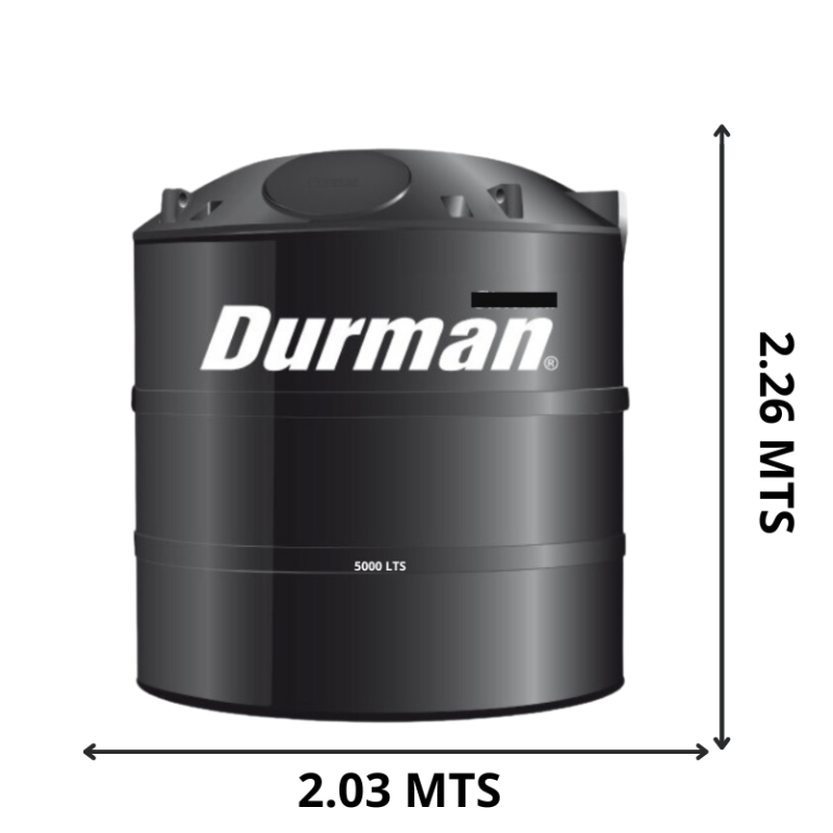 Durman 5000 lts negro bicapa – Tinacos Honduras